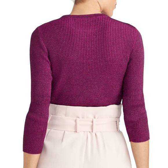 RACHEL Rachel Roy | Sweaters | Nwt Rachel Roy Metallic Ribbed Crewneck ...
